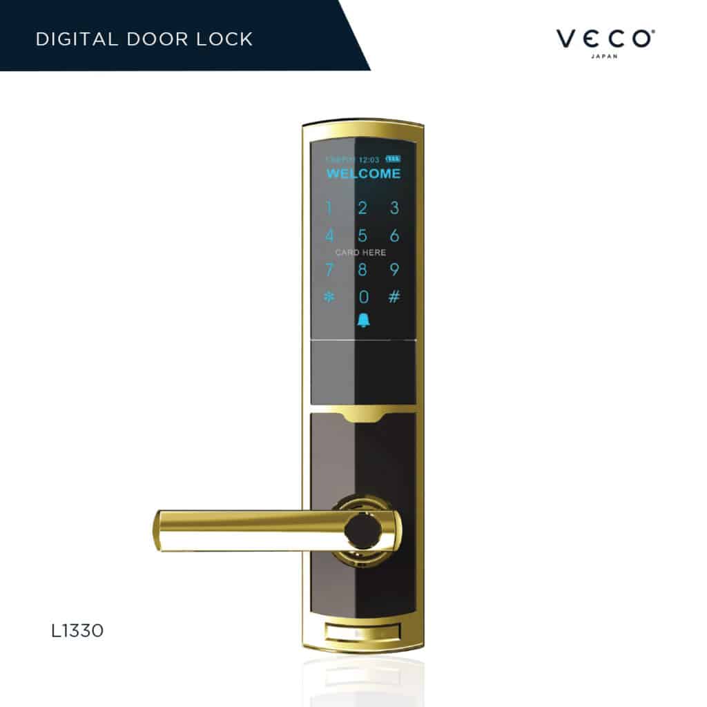 Smart Door Lock with LED Display VECO L1301| for a swing door.